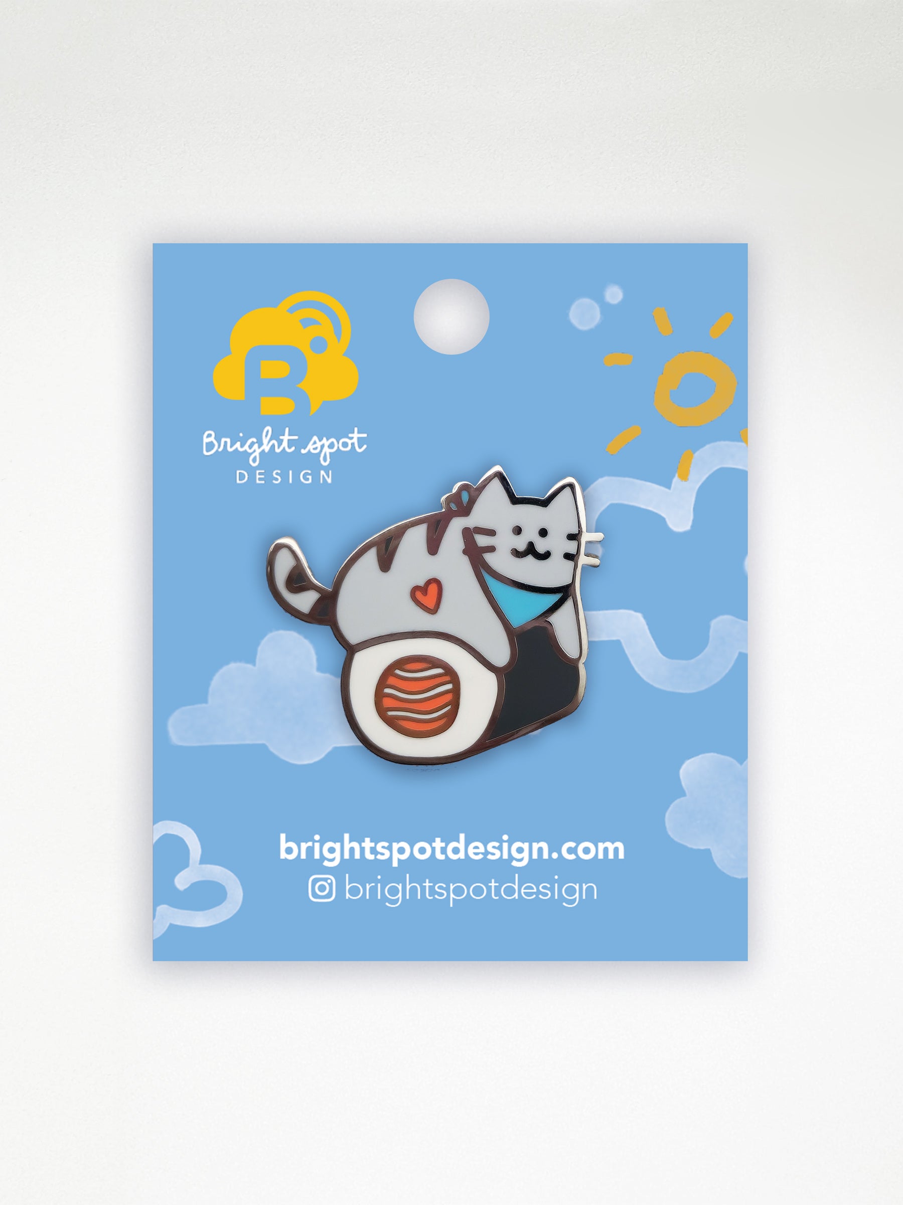 Cat Maki Enamel Pin – Brightspot Design