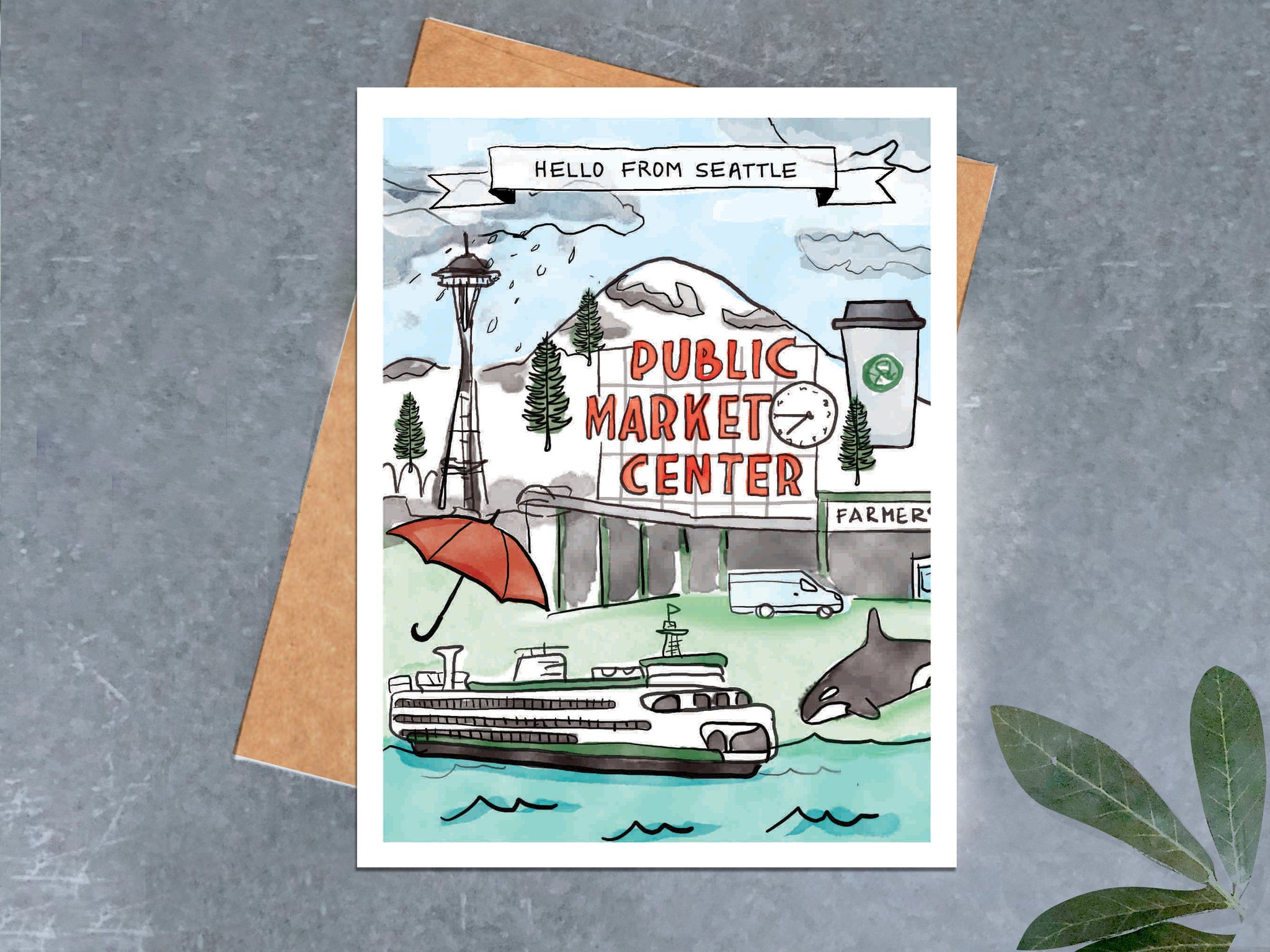 Hello from Seattle Card – Brightspot Design